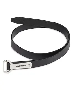 Balenciaga Bottle Opener D Ring Belt - Black