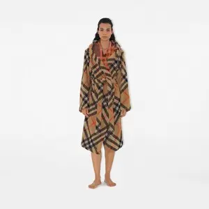 Burberry Check Cotton Robe - Sand