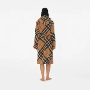 Burberry Check Cotton Robe - Sand