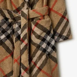 Burberry Check Cotton Robe - Sand