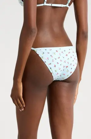 Solid & Striped The Lulu Bikini Bottom - Embroidered Floral Sky