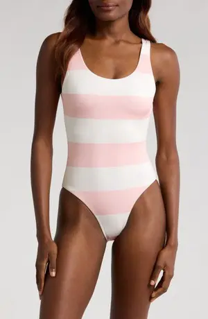 Solid & Striped Annemarie Stripe Reversible One-piece Swimsuit