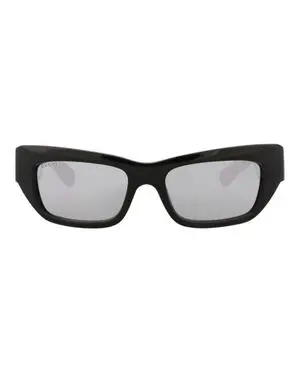 Gucci Cat Eye Frame Recycled Acetate Sunglasses - Black/silver (gg1296s