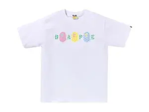 A BATHING APE Pastel Logo Tee Shirt - White