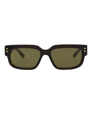 Gucci Acetate Square Frame Sunglasses - Havana/green (gg1218s