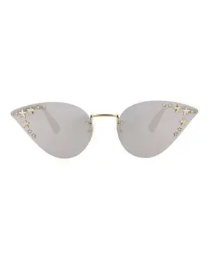 Gucci Cat Eye Frame Sunglasses - Gold/silver (gg0898s