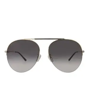 Gucci Aviator Frame Metal Sunglasses - Gold/grey (gg1413s