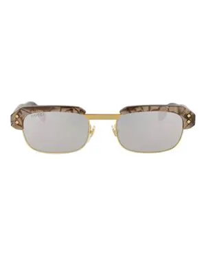 Gucci Square Frame Recycled Acetate Sunglasses - Brown/silver (gg1480s