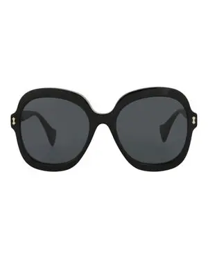 Gucci Round Frame Acetate Sunglasses - Black/grey (gg1240s