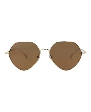 Gucci Square Frame Metal Sunglasses - Gold/brown (gg1182s