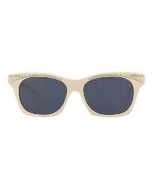 Gucci Cat-eye Frame Recycled Acetate Sunglasses - Ivory/blue (gg1299s