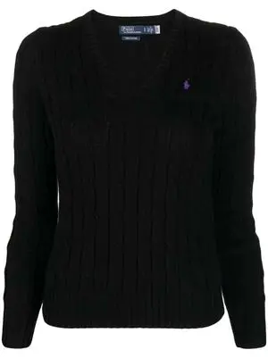 Polo Ralph Lauren Pima Cotton Kimberly Long Sleeve Pullover - Black
