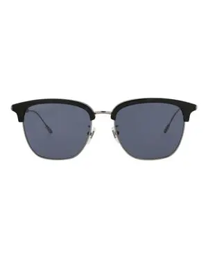 Gucci Round Frame Recycled Acetate Sunglasses - Black/ruthenium/blue (gg1275sa