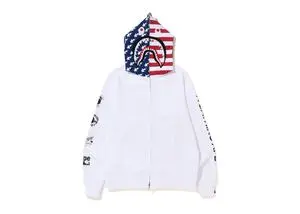 A BATHING APE Usa Flag Shark Hoodie