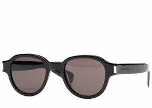 Saint Laurent Acetate Round Frame Sunglasses - Black/black (sl546