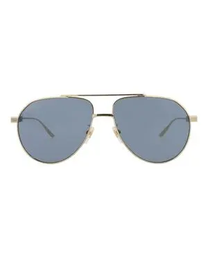 Gucci Aviator Frame Metal Sunglasses - Gold/grey (gg1311s