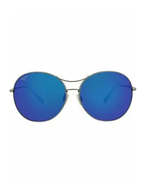 Maui Jim Round Frame Sunglasses - Titanium/blue (b547