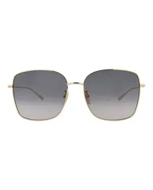 Gucci Square Frame Metal Sunglasses - Gold/gold/grey (gg1030skone-color30011827one-color001)