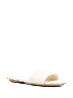 Hogan Leather Slides - Neutrals