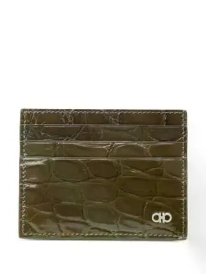 FERRAGAMO Gancini Cardholder - Green