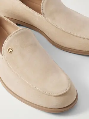 GIANVITO ROSSI Embellished Suede Loafers