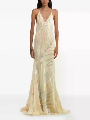 Roberto Cavalli Satin Maxi Dress