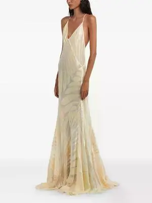 Roberto Cavalli Satin Maxi Dress