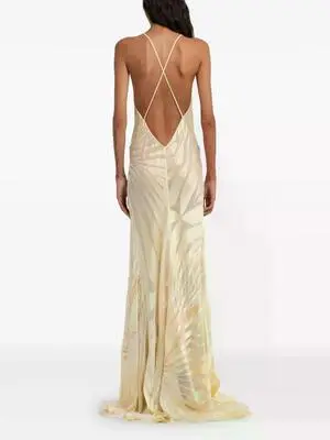 Roberto Cavalli Satin Maxi Dress