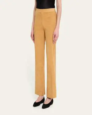 Sprwmn Suede Ankle Flare Pants