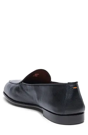 Santoni Vibe Apron-toe Loafer - Black