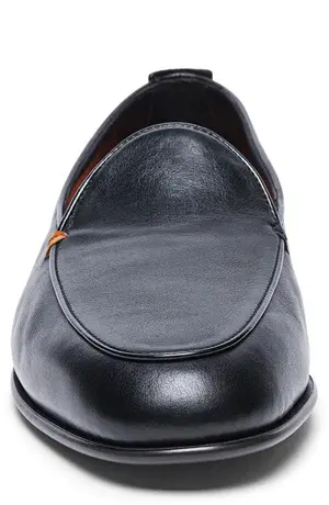 Santoni Vibe Apron-toe Loafer - Black