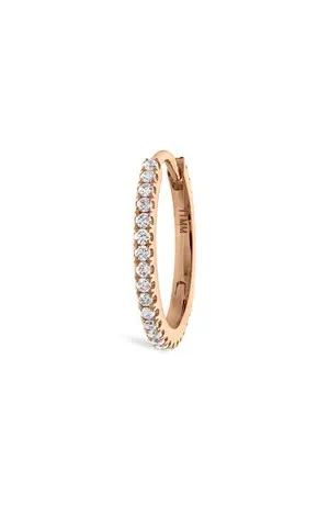 MARIA TASH Diamond Eternity Single Clicker Hoop Earring - Rose Gold