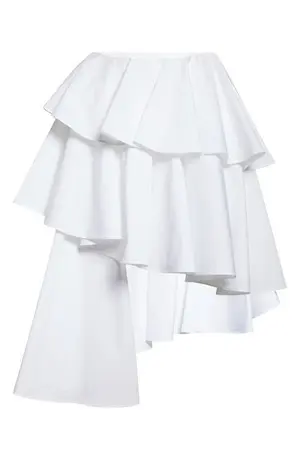 Alaïa Cotton Spiral Skirt - Blanc