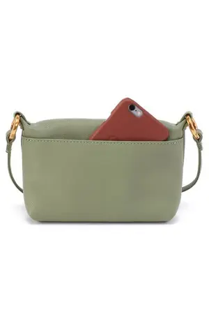 Hobo Run About Leather Crossbody Bag - Watercress