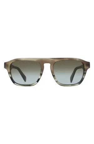 Paul Smith Paul Smith 54mm Modified Rectangular Sunglasses Khaki/ Striped Green