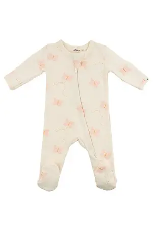 OH BABY! Mini Butterflies Footie - Milk