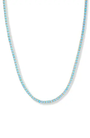 Melinda Maria Grand Heiress Opal Tennis Necklace - Goldlue Opal