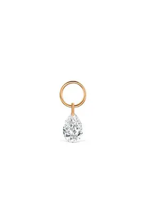 MARIA TASH Pear Diamond Charm - Rose Gold
