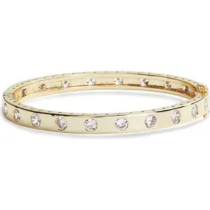 Melinda Maria Melinda Maria Ashley Hinged Cuff Bracelet White Cz/ Gold