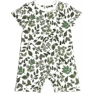 NORANI Baby Organic Romper - Green Leaves