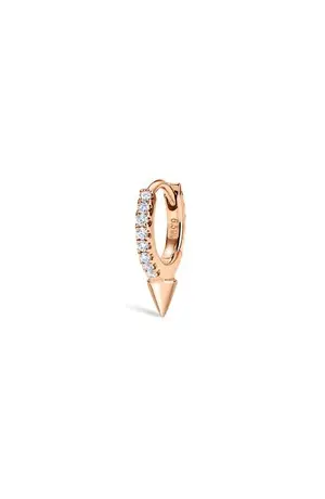 MARIA TASH Single Short Spike Diamond Eternity Clicker Earring - Rose Gold