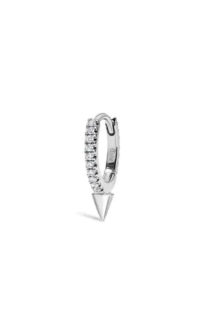 MARIA TASH Single Short Spike Diamond Eternity Clicker Earring - White Gold