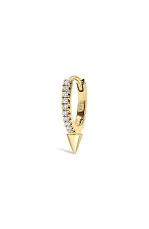 MARIA TASH Single Short Spike Diamond Eternity Clicker Earring - Yellow Gold