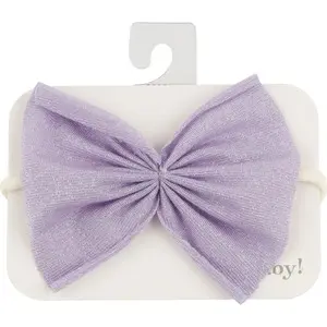 OH BABY! Sparkle Gathered Bow Headband - Lavender