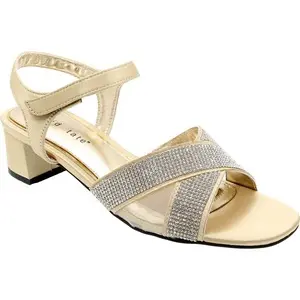 DAVID TATE Holiday Ankle Strap Sandal - Champagne Satin