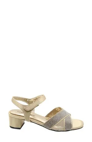 DAVID TATE Holiday Ankle Strap Sandal - Champagne Satin