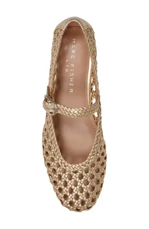 Marc Fisher Evonna Mary Jane Flat - Gold