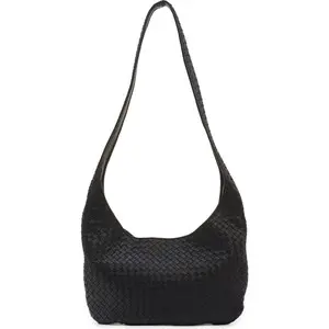 Bottega Veneta Archive Intrecciato Leather Hobo Bag - 8803 Black-silver