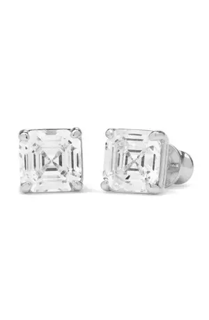 Melinda Maria Queen Cubic Zirconia Stud Earrings - Silverhite