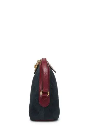 Gucci Ophidia Suede Shoulder Bag - Navy